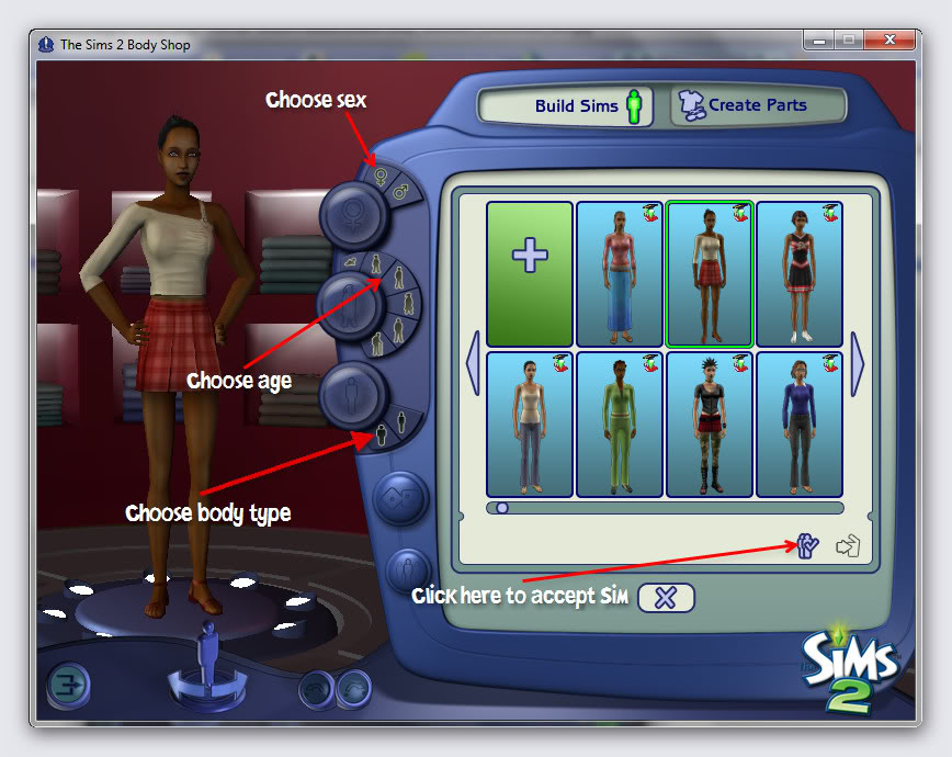 Beginner's Guide To Sims 2 Body Shop - Creating A Sim | Sim Fans UK