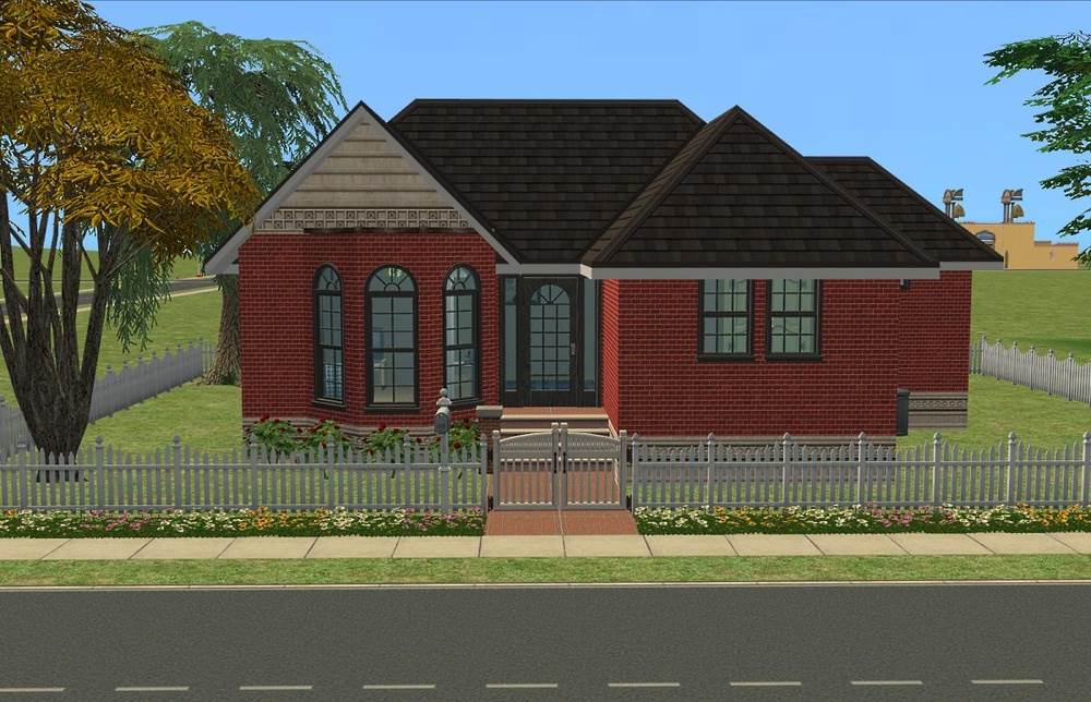 Red Brick Starter - Basegame No cc | Sim Fans UK