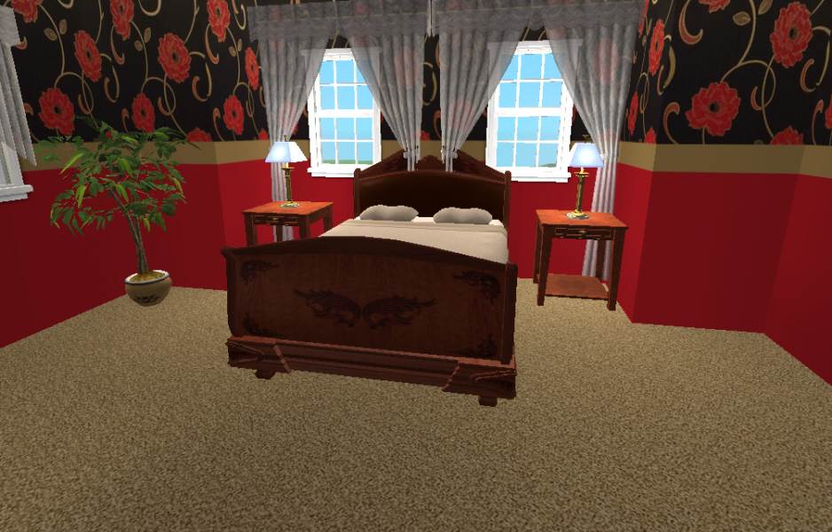 Red Floral Wallpaper | Sim Fans UK